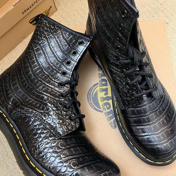 Dr. Martens | Shoes | Dr Martens 46 Wild Croc Leather Embossed Boot ...
